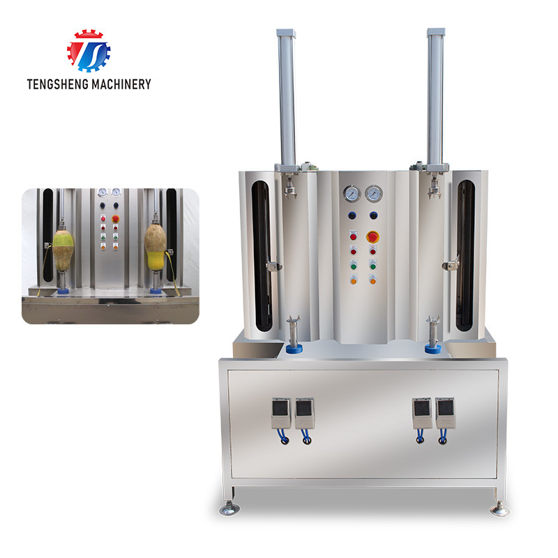 1.5KW 300KG Double head single knife peeling machine automatic ...