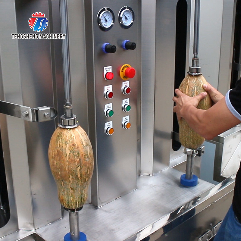 1.5KW 300KG Double head single knife peeling machine automatic ...