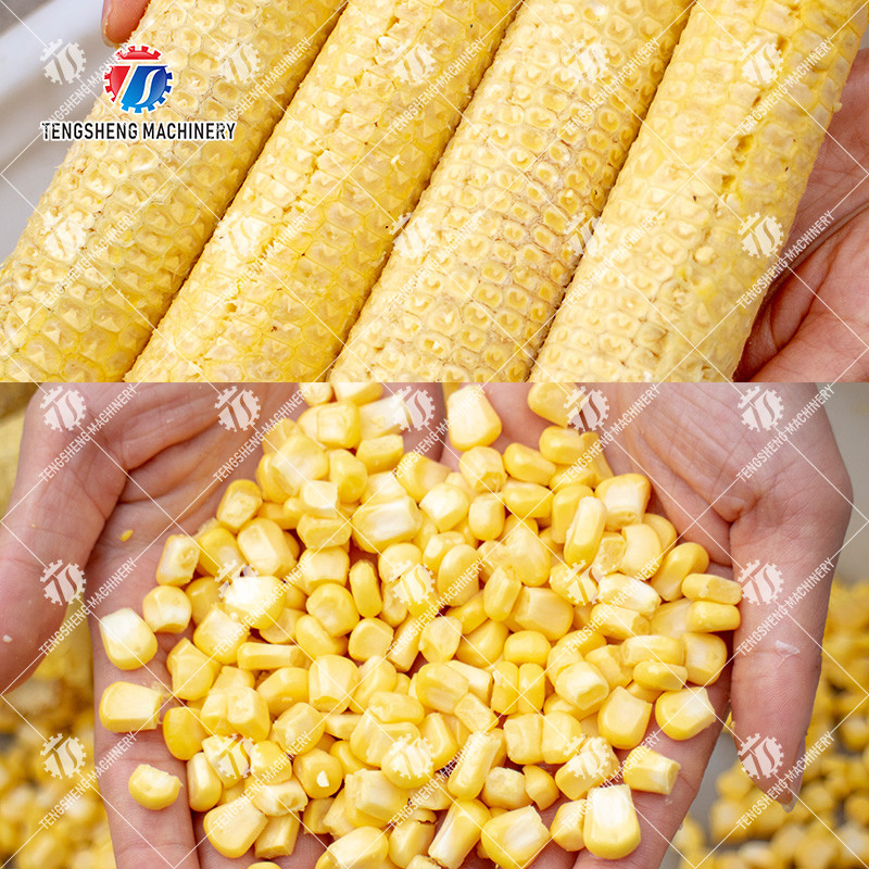 500KG/H Corn Thresher Machine Sweet Corn Kernels Stalks Separate Electric