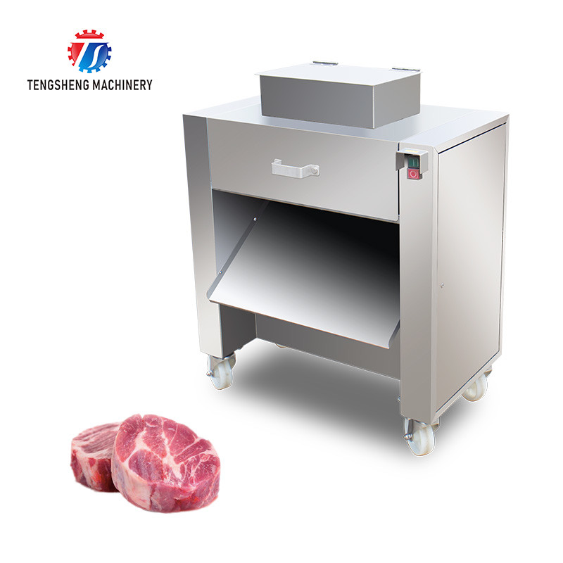 380V 2.2KW Canteen fresh meat slicing machine chicken neck duck neck ...